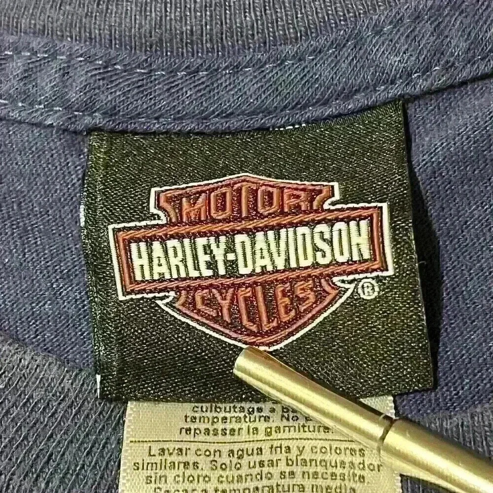 Harley-Davidson | Shirts | Harleydavidson Mens Blue Lets Ride Eagle ...